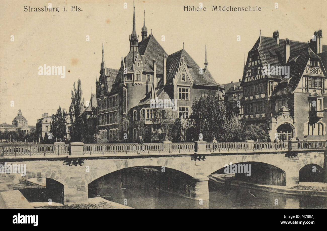 A vintage postcard from Strasbourg, Alsace-Lorraine, showing the ...