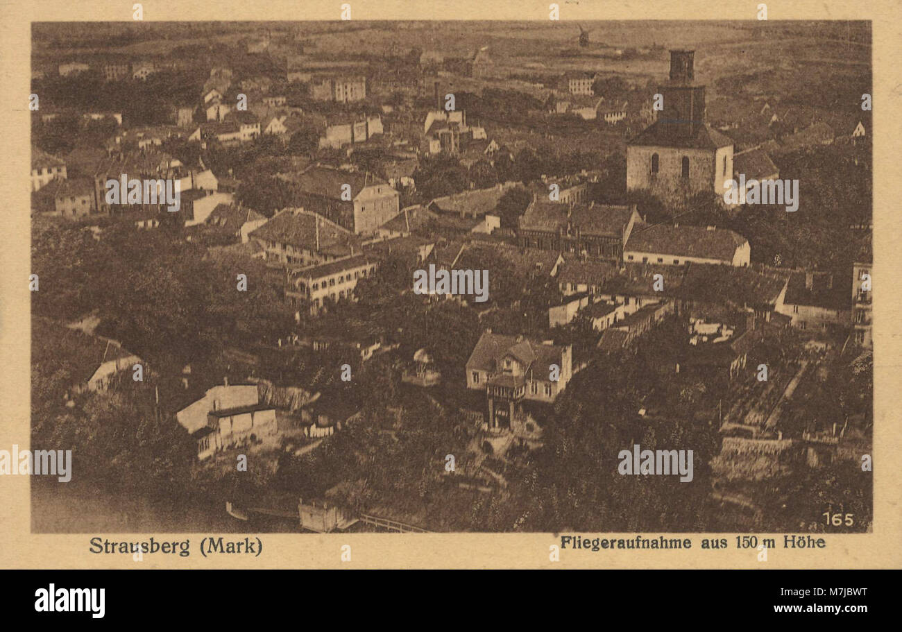 Postcard of Strausberg, Brandenburg, showcasing a city view. The image ...