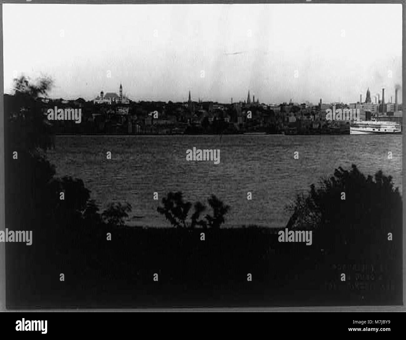 A photograph of Fall River, Massachusetts, capturing the town’s ...