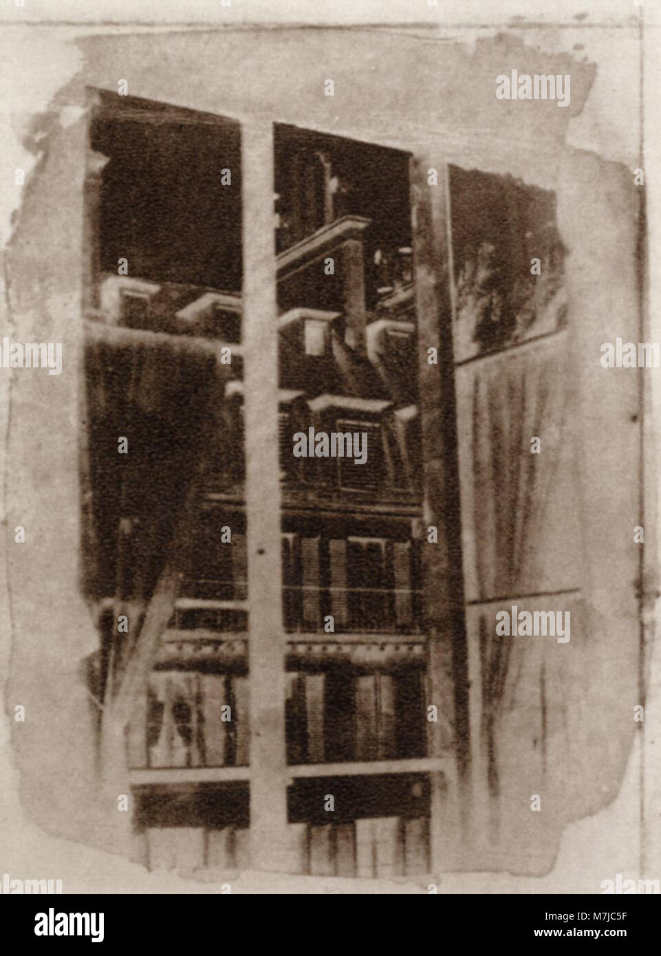 A photograph taken by William Henry Fox Talbot from the window of his ...