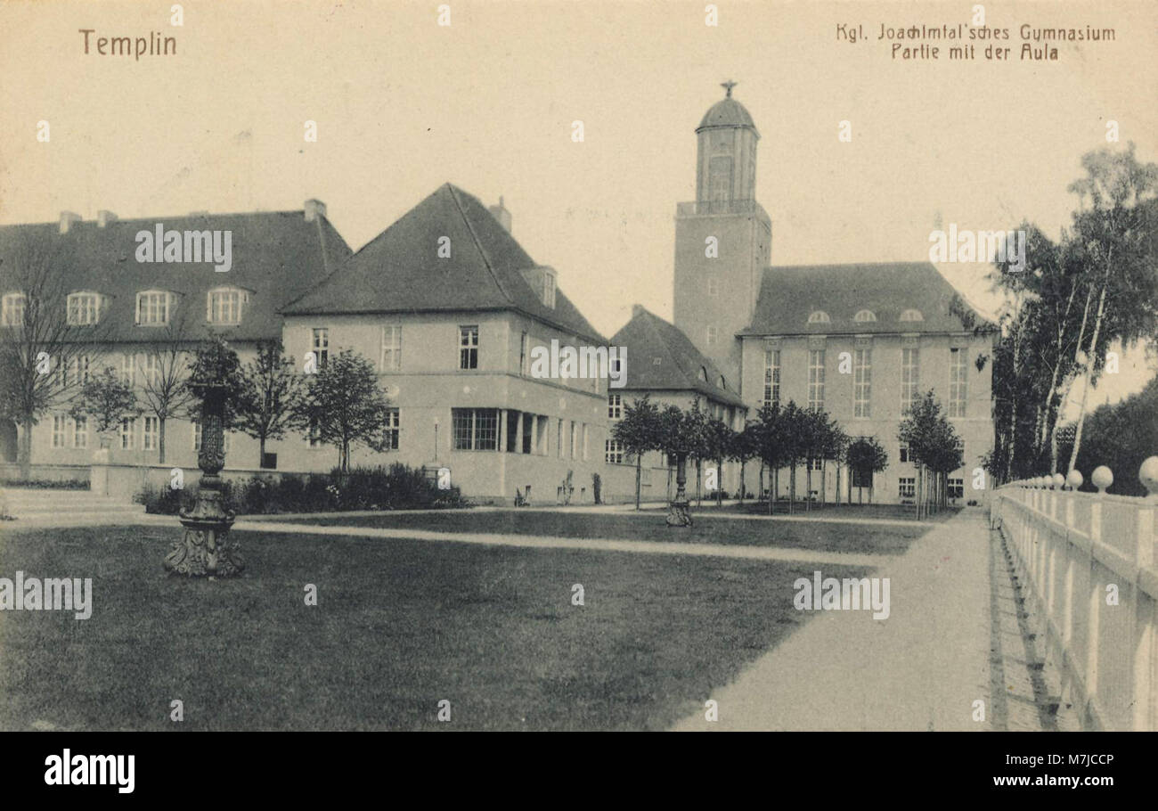 A historical postcard featuring the Kgl. Joachimtalsches Gymnasium and ...