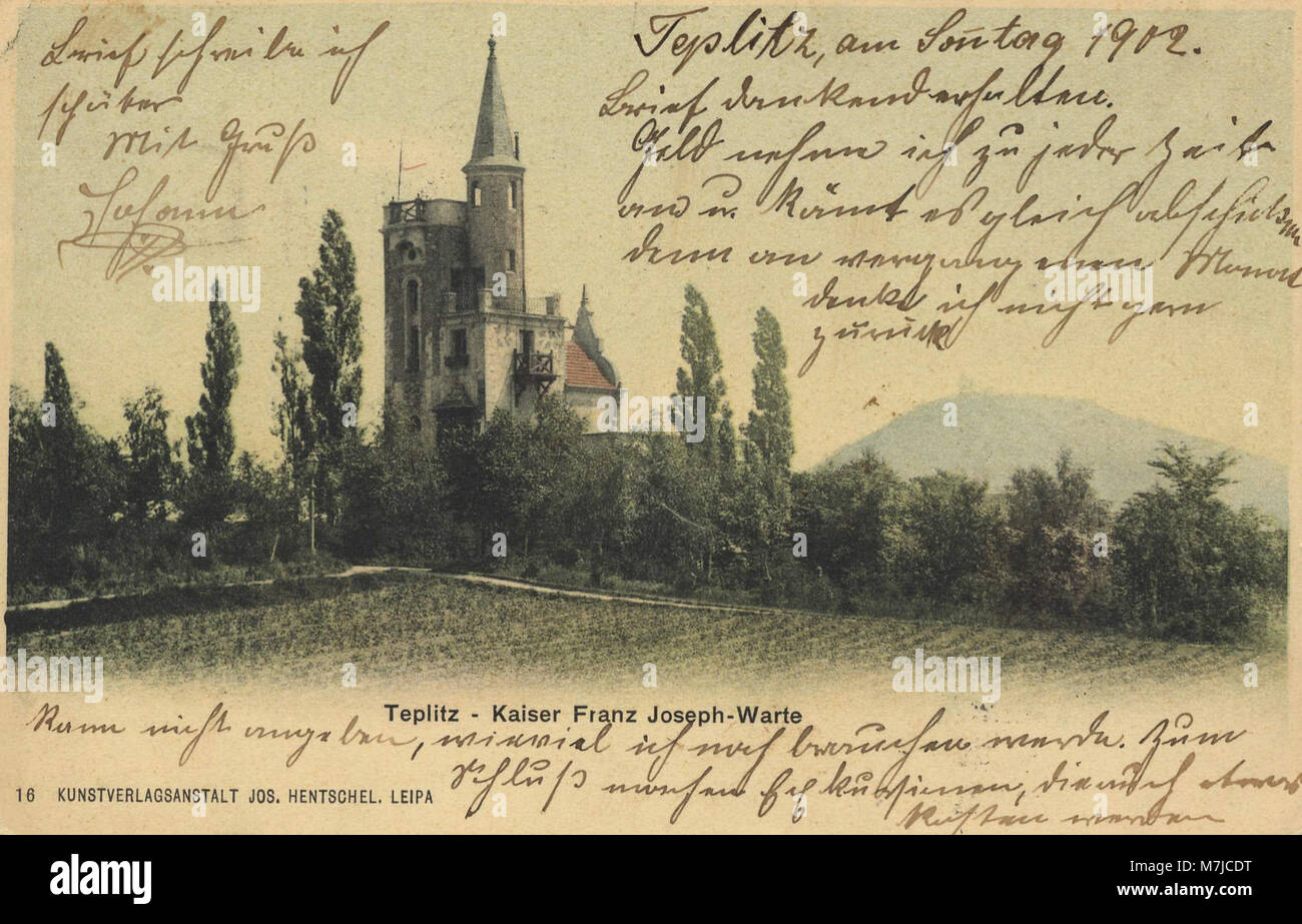 A historical image of the Kaiser Franz Josef observation tower in ...