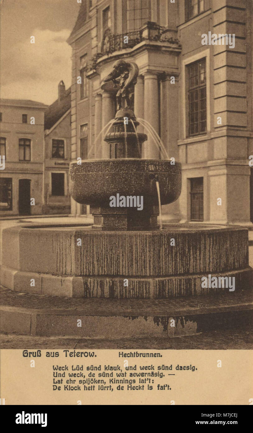 A photograph of Hechtbrunnen in Teterow, Mecklenburg-Vorpommern ...