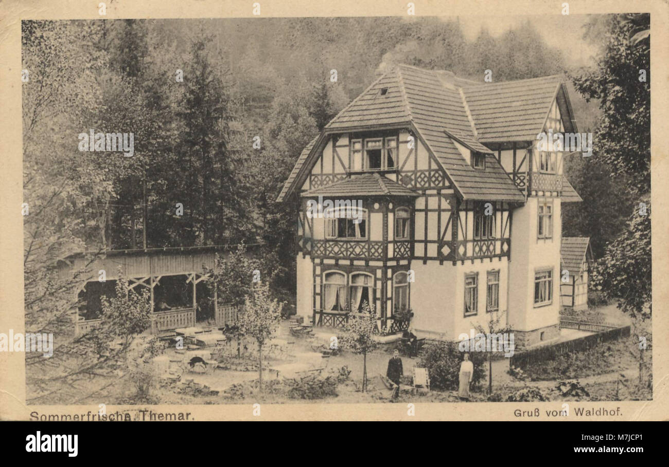 This postcard image depicts Waldhof in Themar, Thüringen, Germany ...