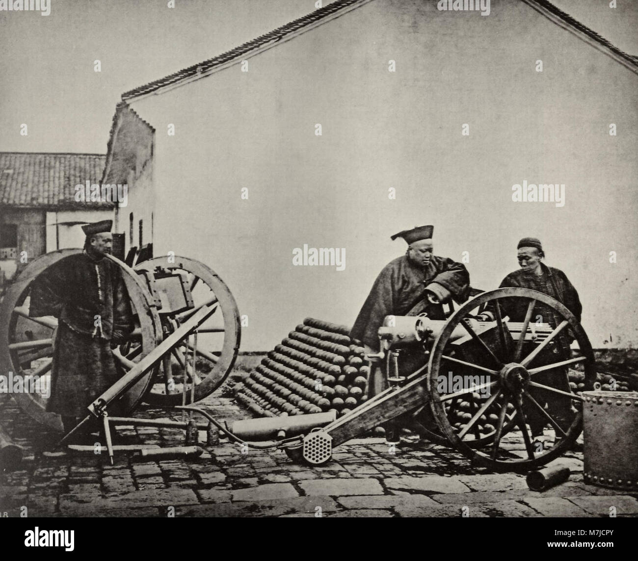 An image by John Thomson depicting the arsenal in Nanking, China ...