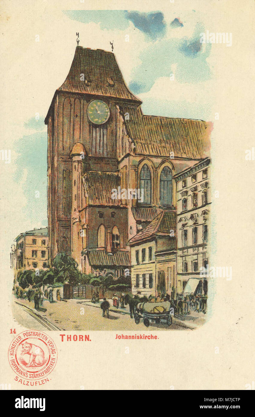 This image captures the Johanniskirche in Thorn, West Prussia ...
