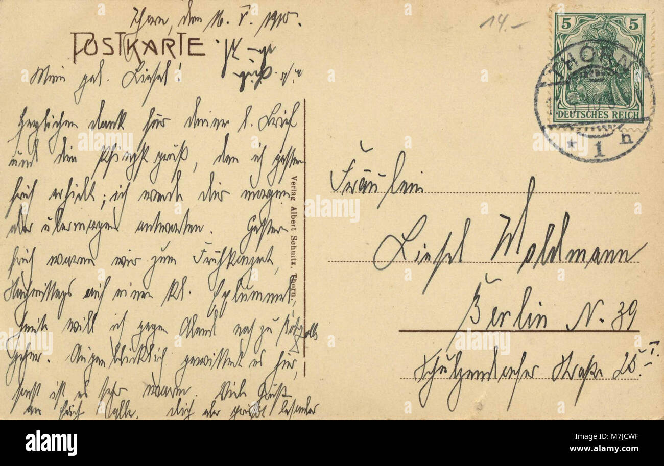 A vintage postcard showing the Leaning Tower of Thorn (West Prussia ...