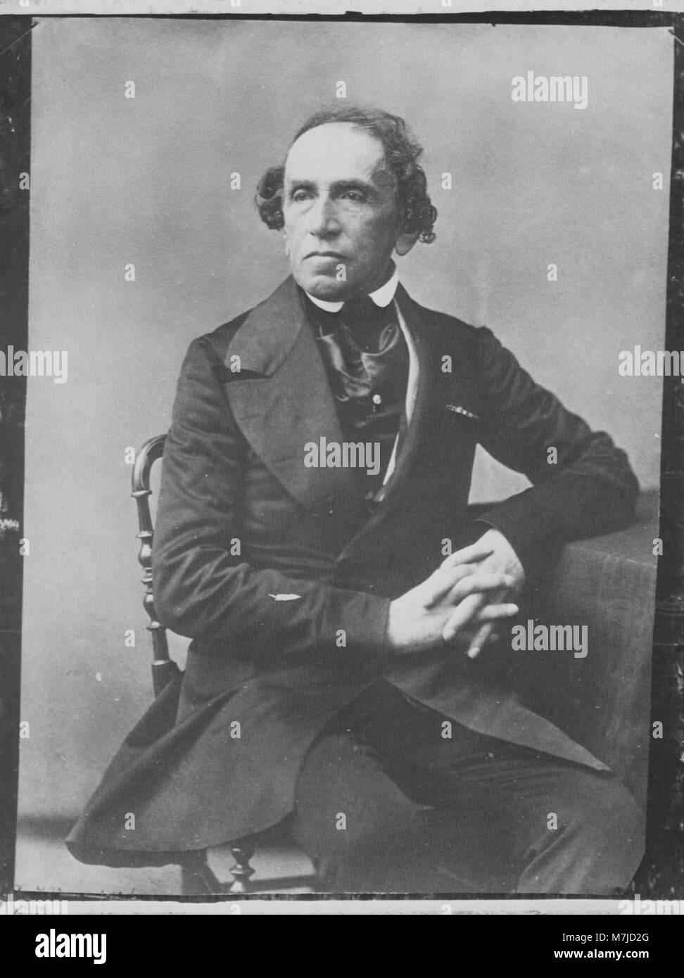 A portrait of Giacomo Meyerbeer, a 19th-century composer, captured by ...