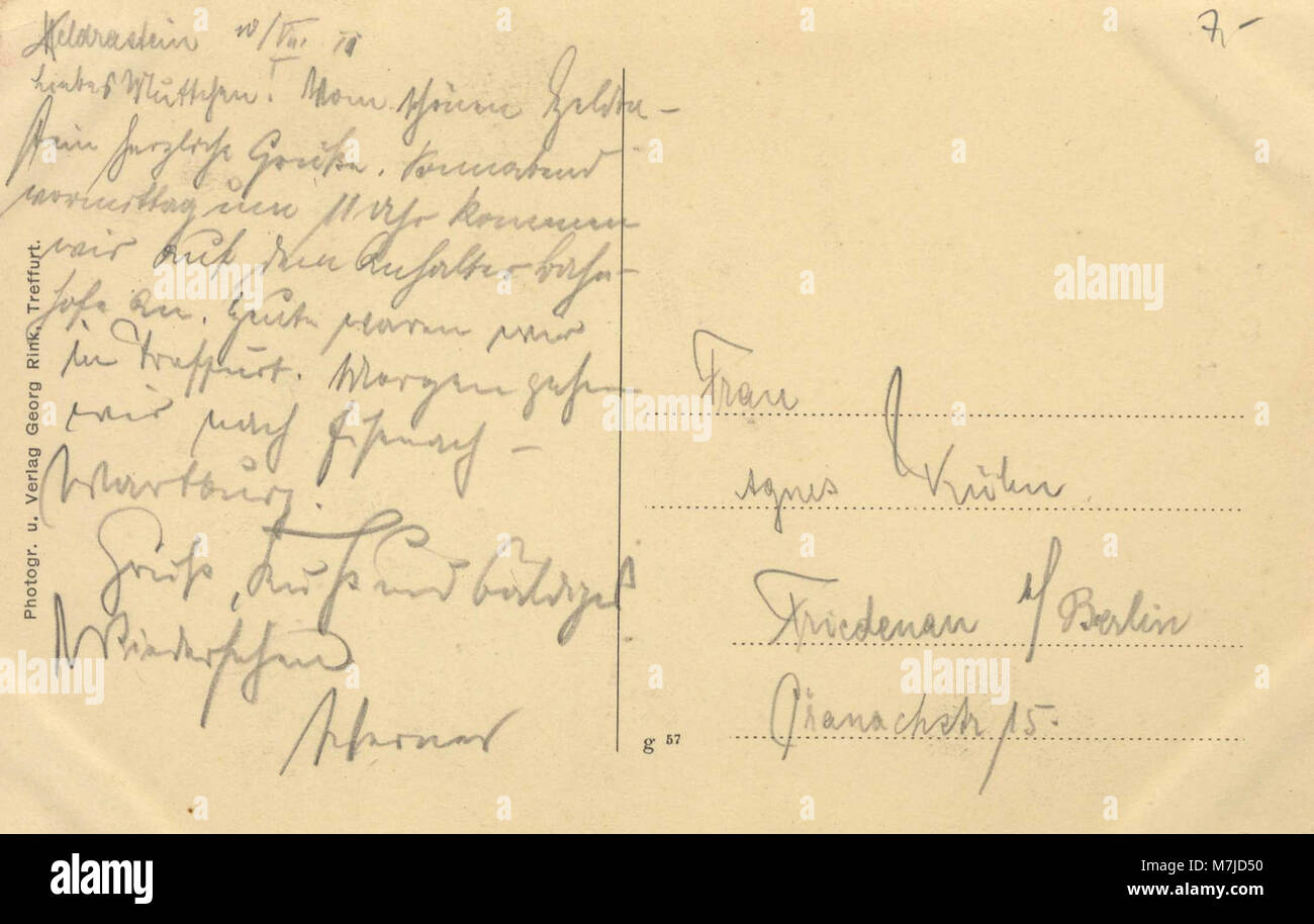 A postcard showing the Rathaus (town hall) and the Kriegerdenkmal (war ...