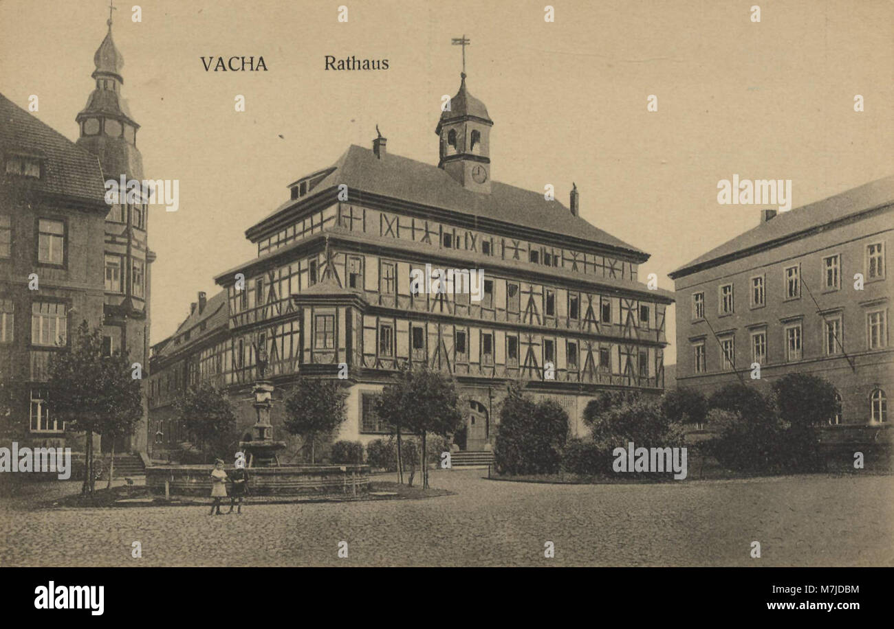 This image shows the Rathaus (town hall) in Vacha, Thüringen, Germany ...
