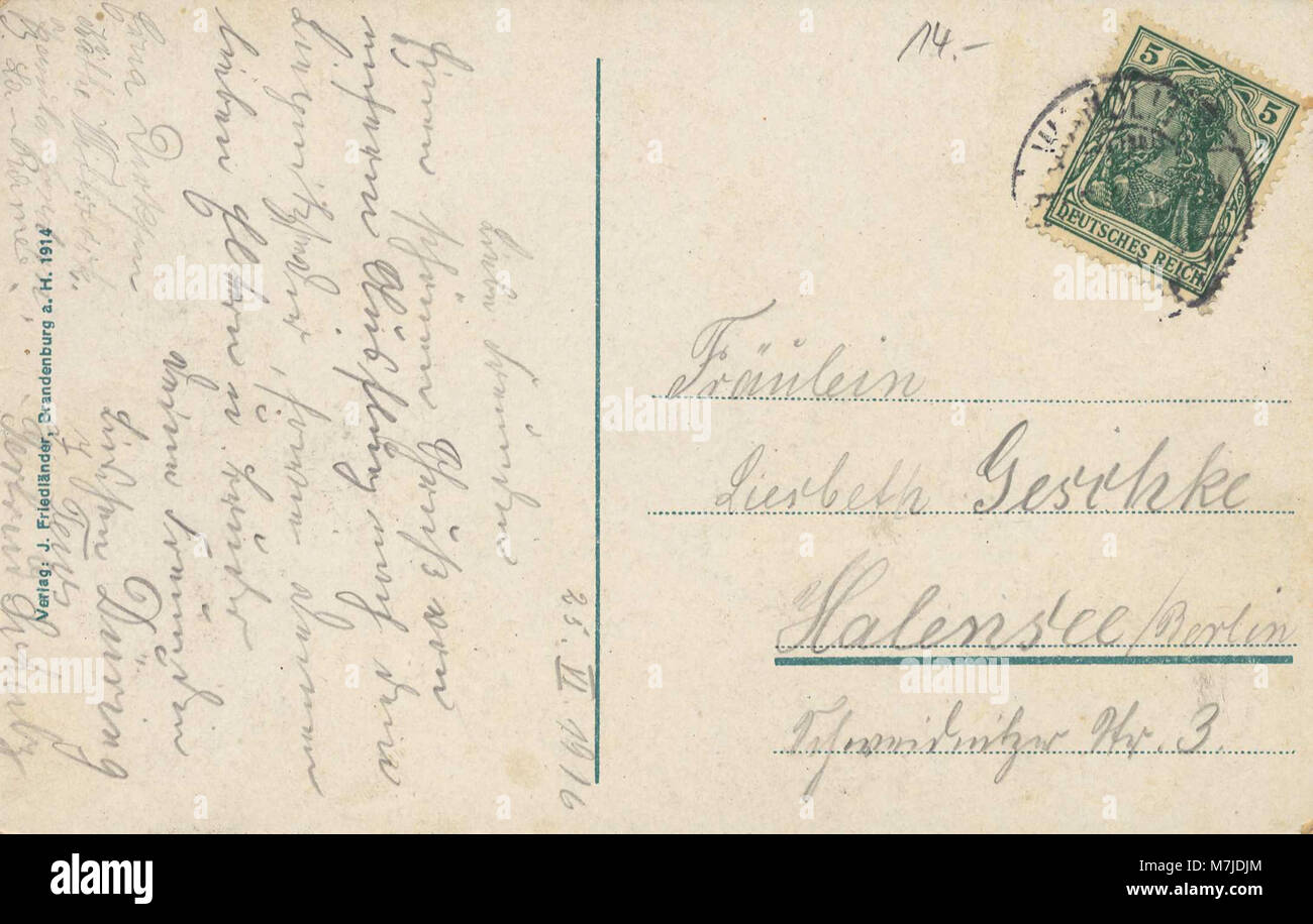 A vintage postcard from Wandlitz, Brandenburg, Germany, featuring a ...