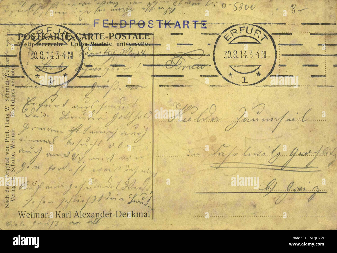 The Karl-Alexander-Denkmal in Weimar, Thuringia, Germany, commemorates ...