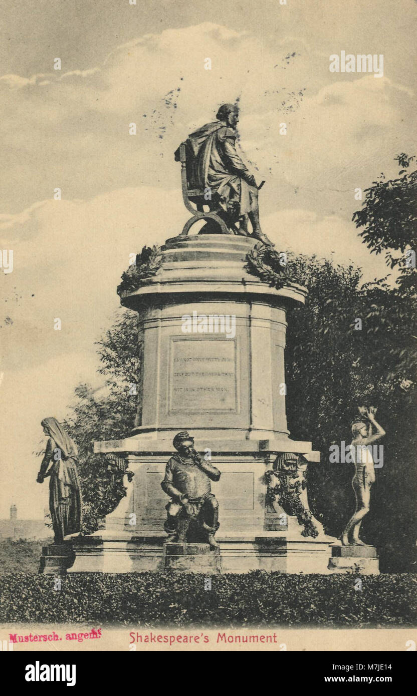 A monument to William Shakespeare located in Weimar, Germany ...