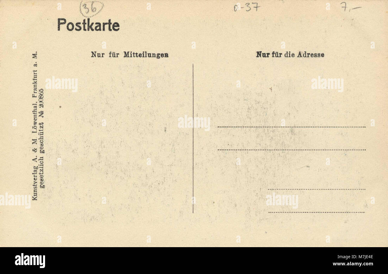 A historic postcard showing the Wernigerode Castle in the Harz region ...