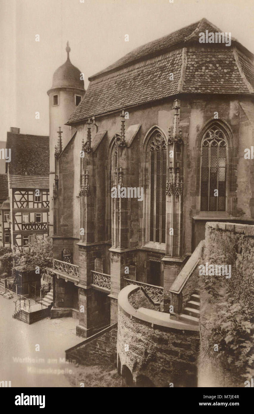 A southeast view of Kilianskapelle in Wertheim, Baden-Württemberg ...