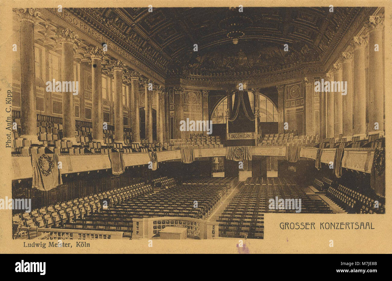 A vintage postcard depicting the Kurhausrestaurant in Wiesbaden, Hessen ...