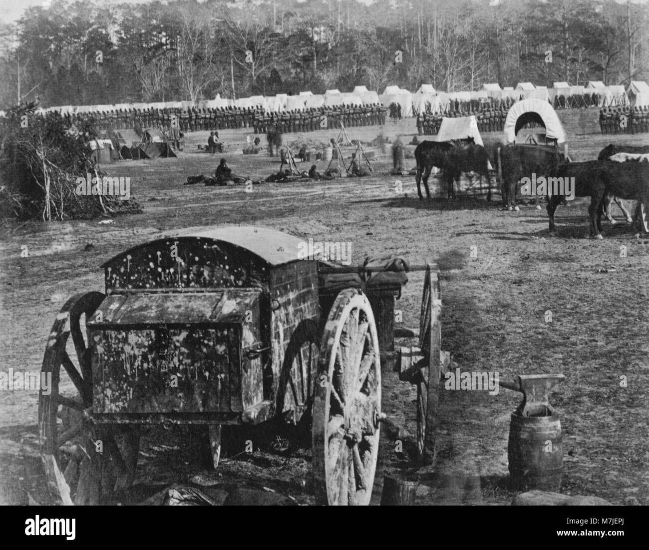 A photograph of the Army's Sunday morning parade along the Potomac ...
