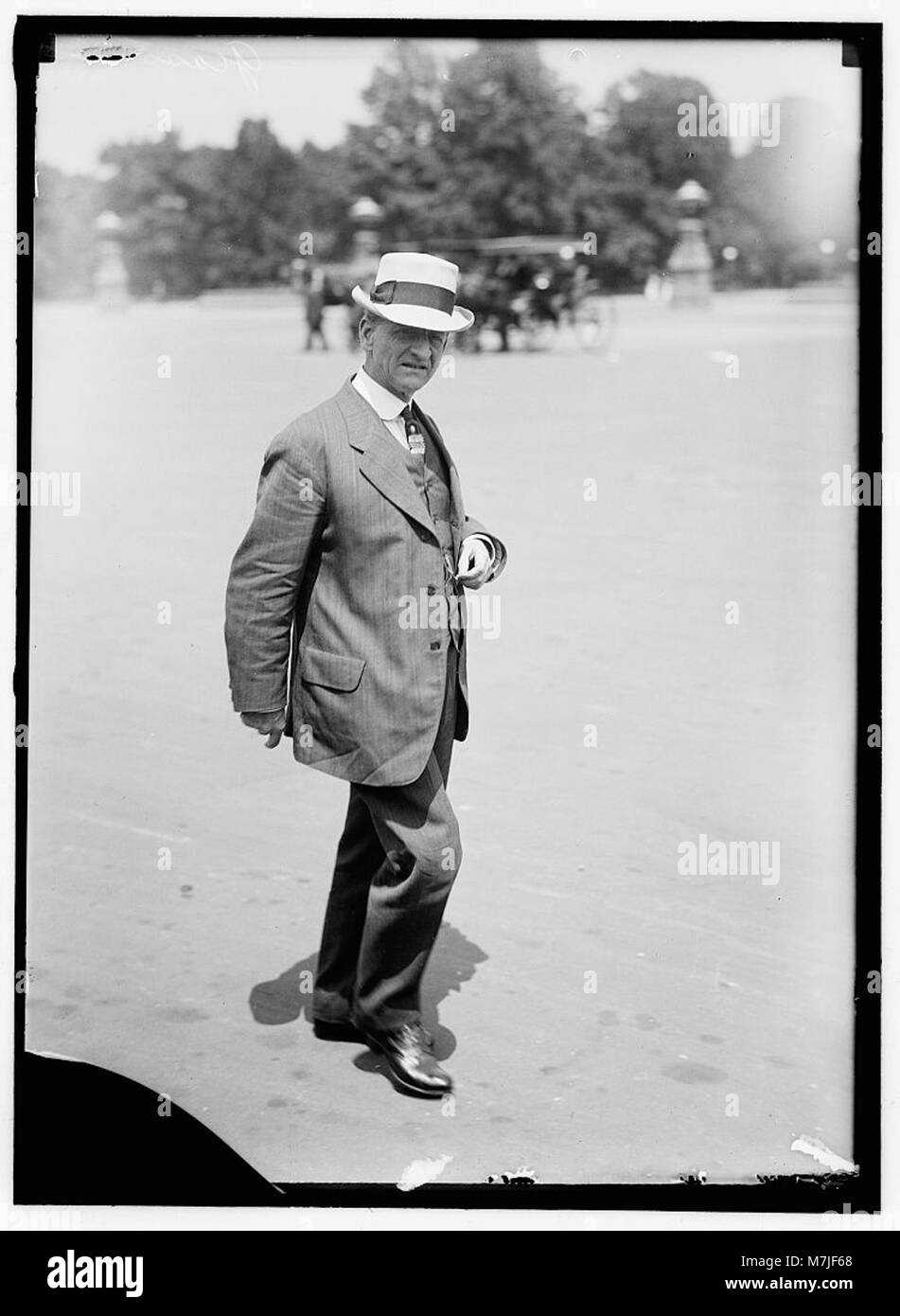 A portrait of Carter Glass, a significant political figure from ...