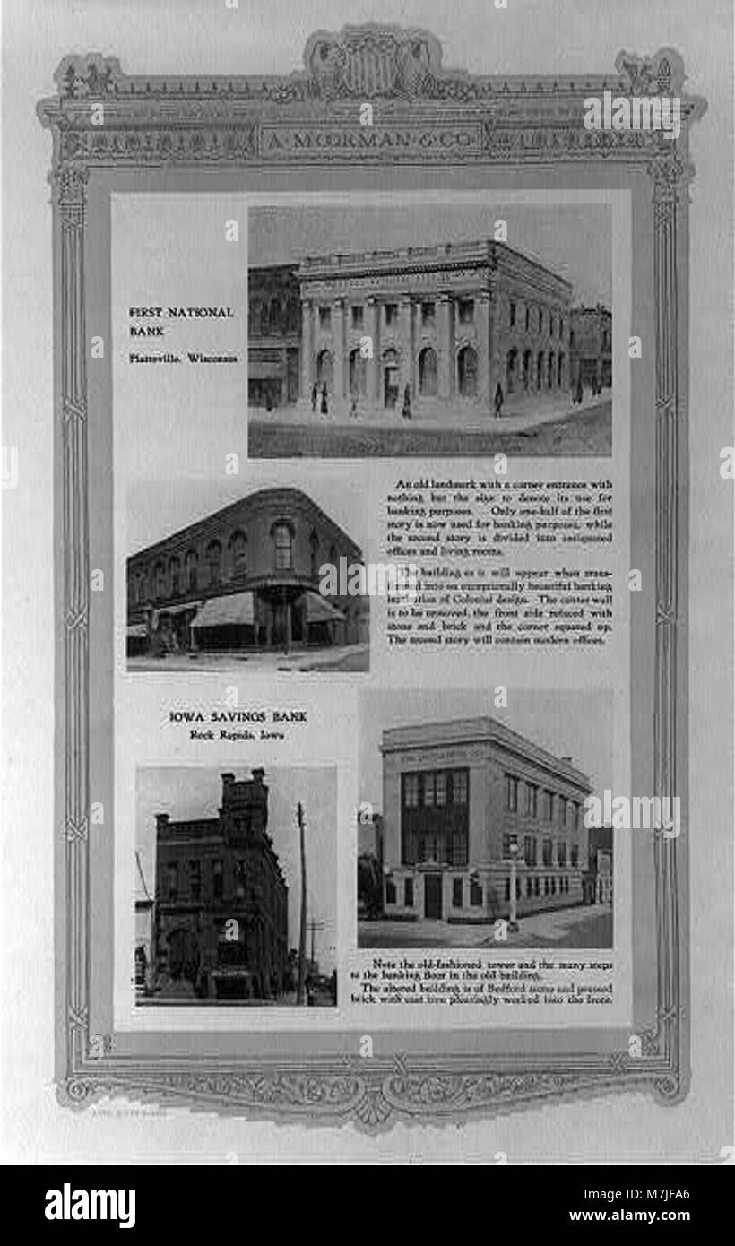 This set of illustrations shows the old and new buildings of the First ...