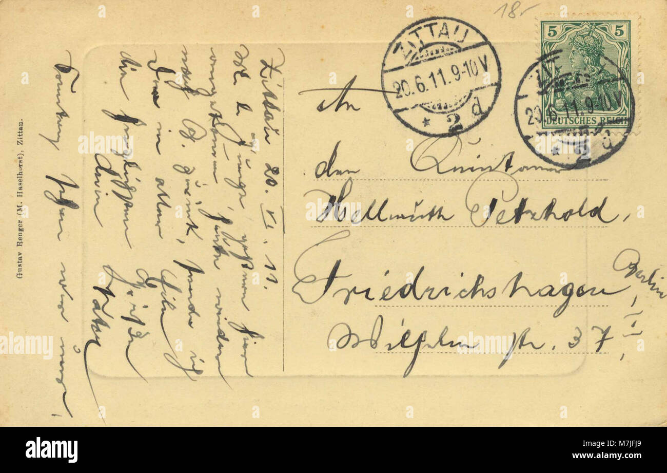 This image depicts the back view of the post office and telegraph ...