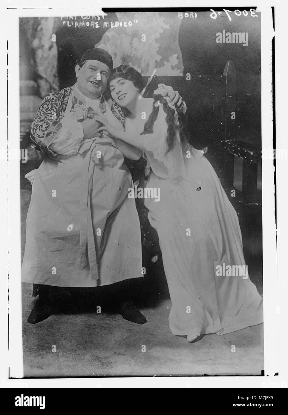 This performance photograph shows Italian opera singers Pini Corsi and ...