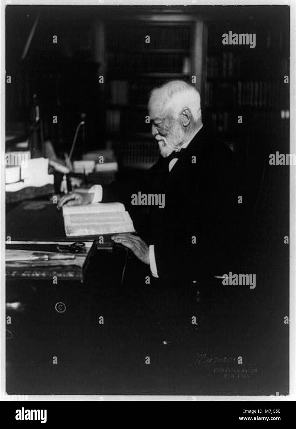 A portrait of Andrew Carnegie, the Scottish-American industrialist and ...