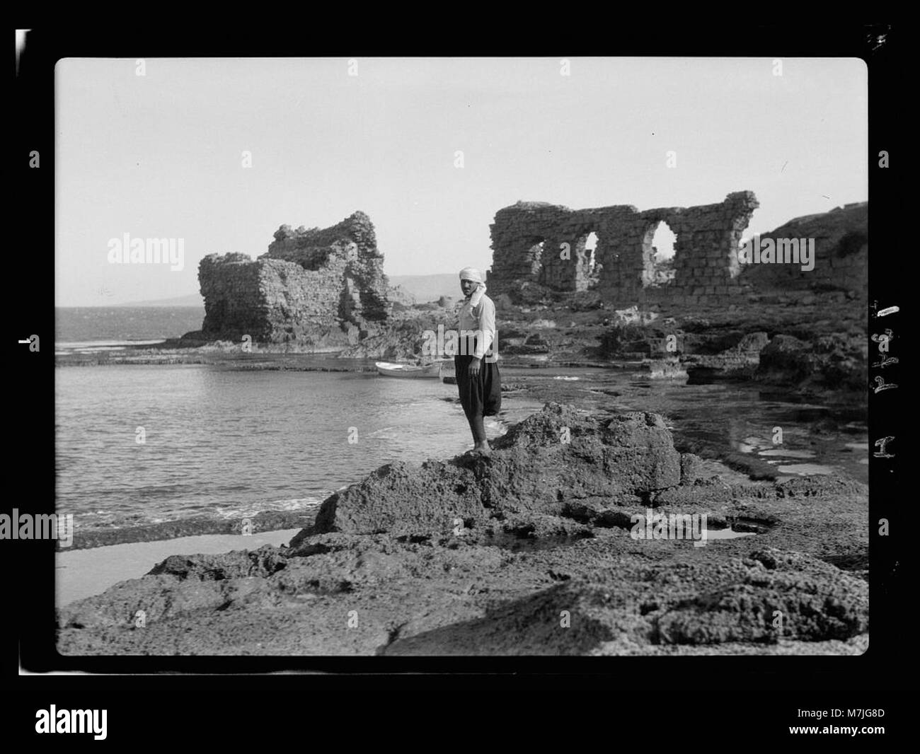 Excavations at Athlit reveal various ruins, including a buttress wall ...