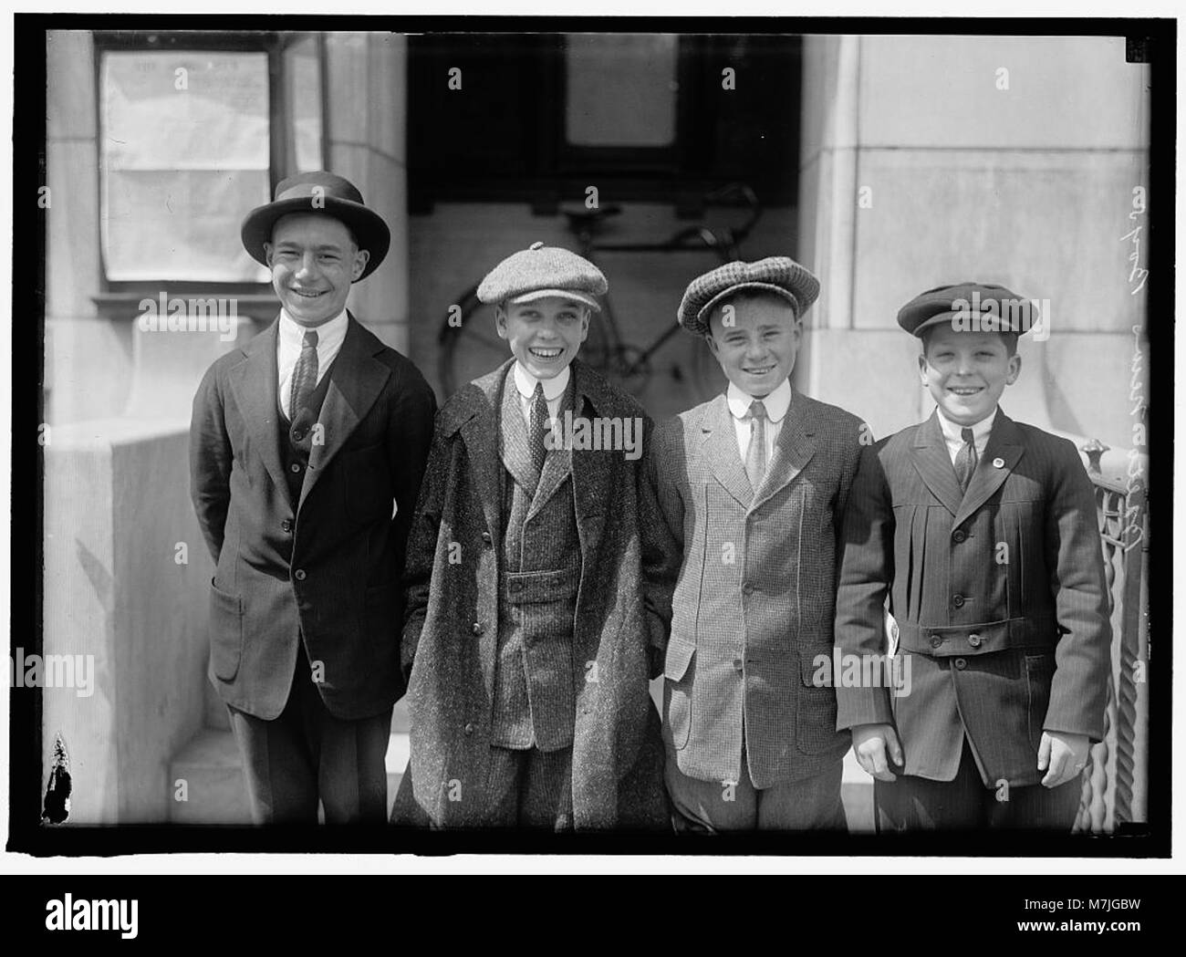 Photograph of Baltimore newsboys, featuring George Harrison and Samuel ...