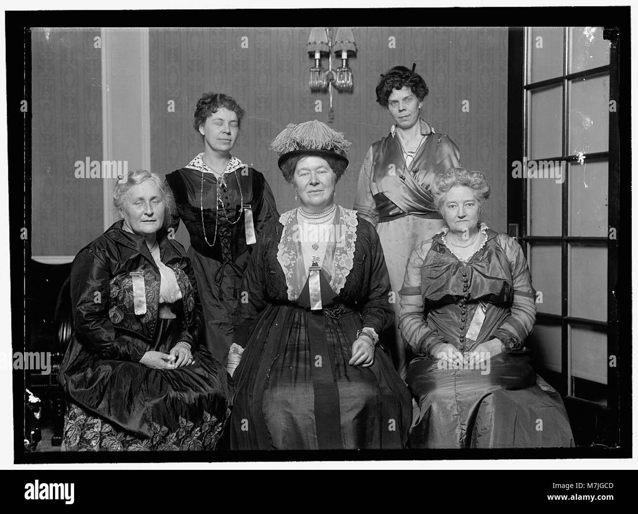 A photograph showing Kate Waller Barrett, a social reformer, positioned ...