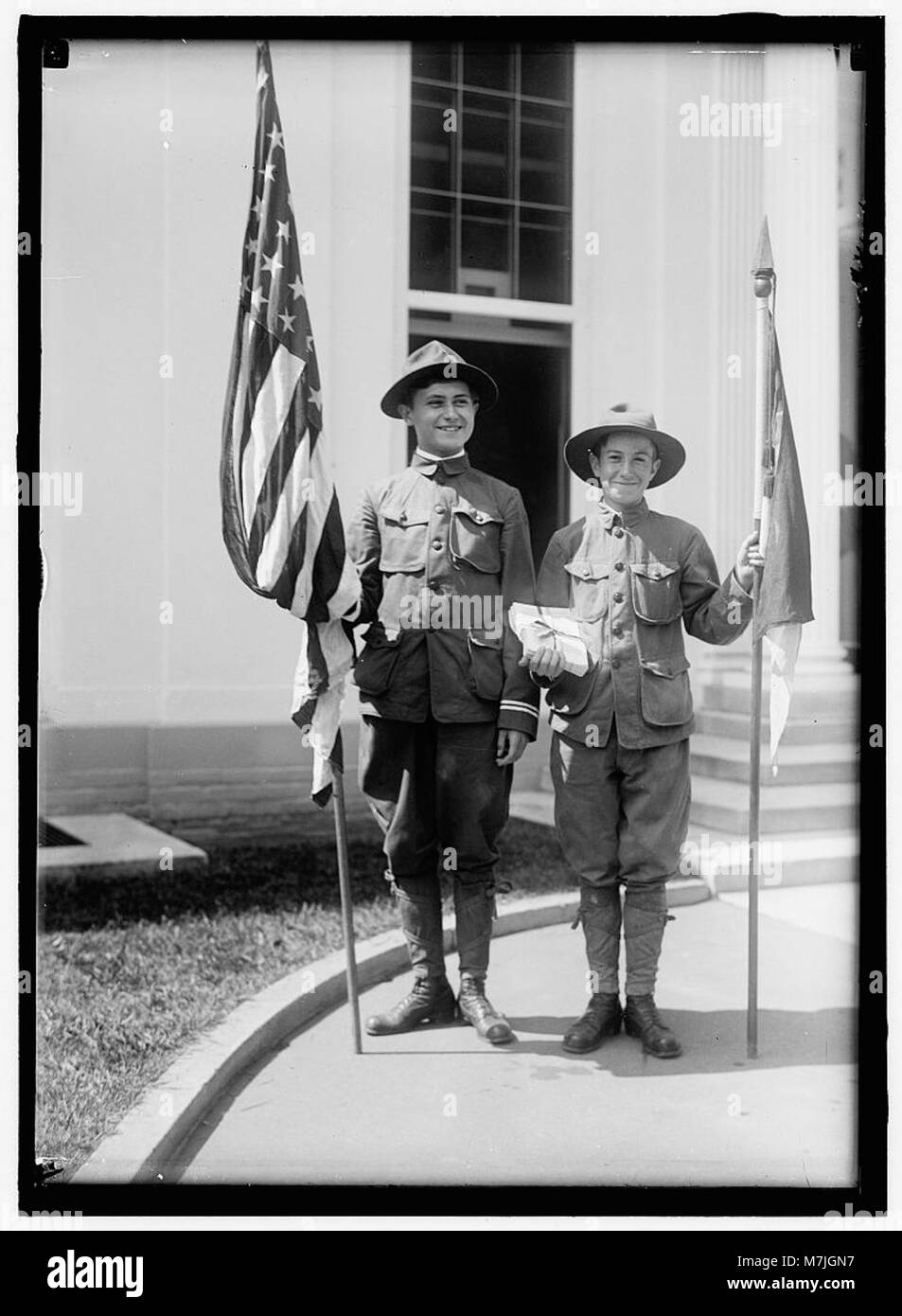 Portrait of two Boy Scouts, Edward Ackroyd and George H. Mundell from ...