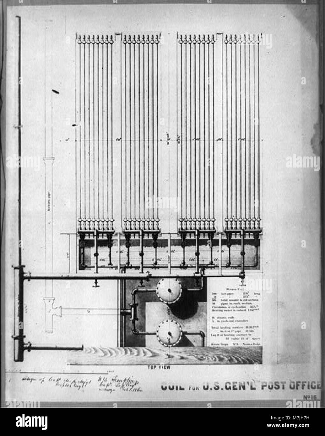 A top view of a coil used for mail processing at the U.S. General Post ...