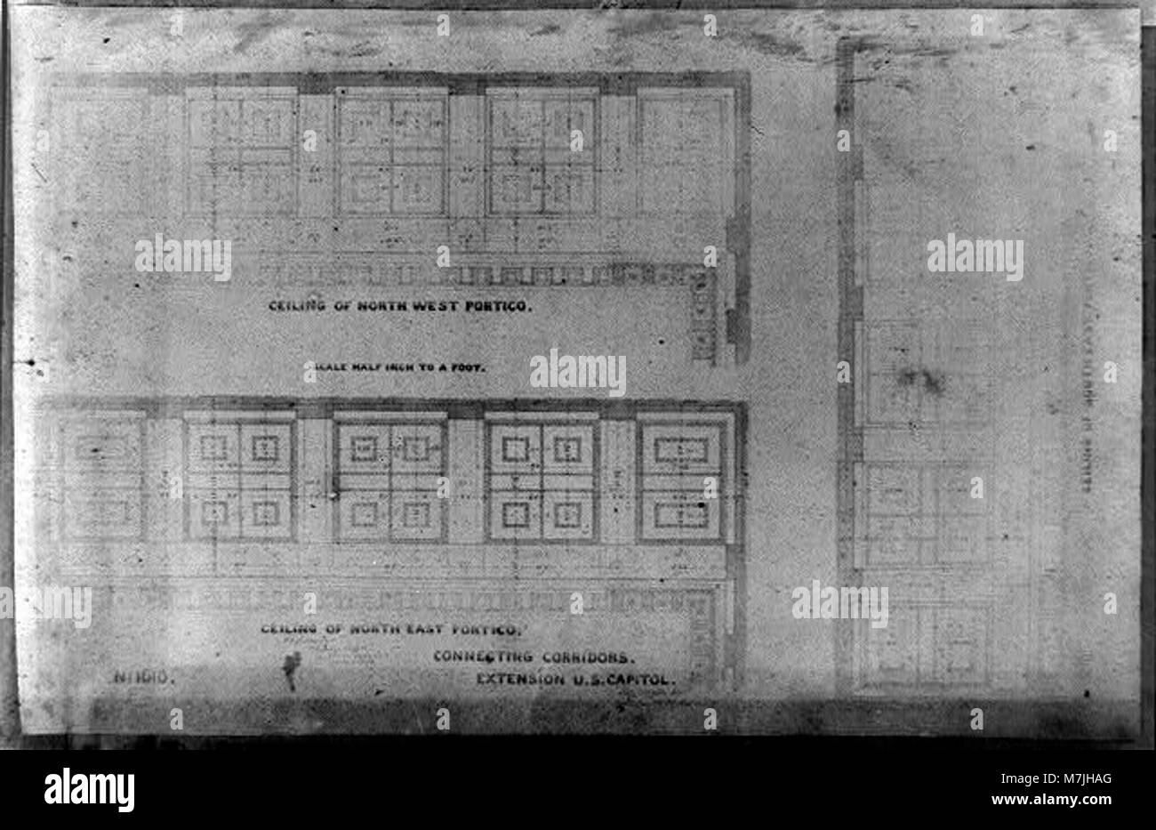 A view of the connecting corridors in the extension of the U.S. Capitol ...