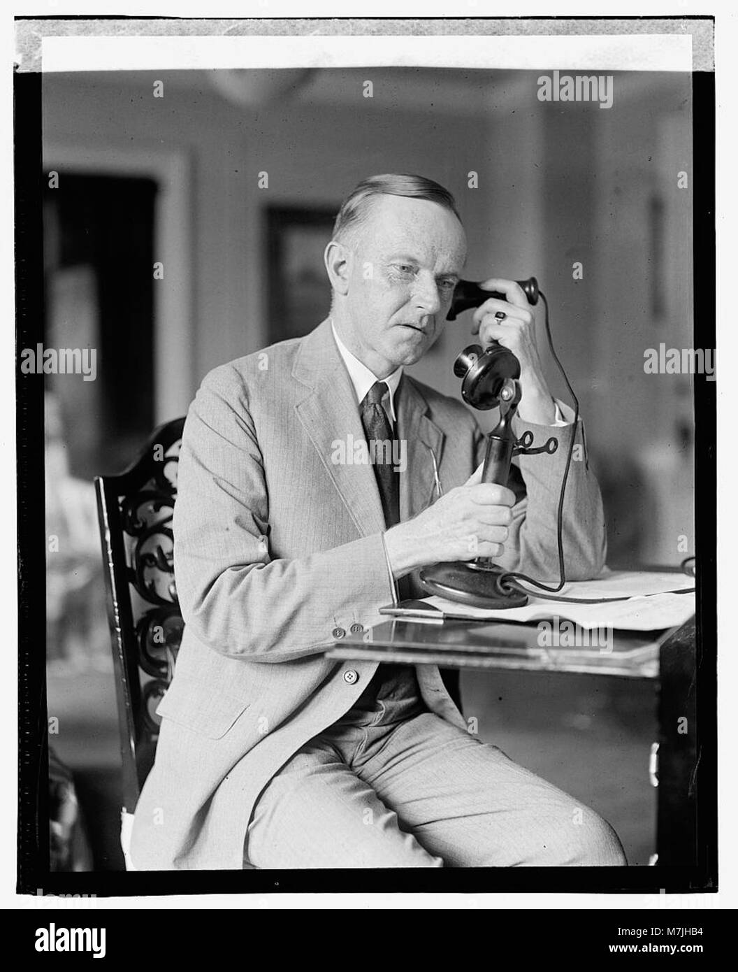 A photograph of President Calvin Coolidge from August 4, 1923 ...