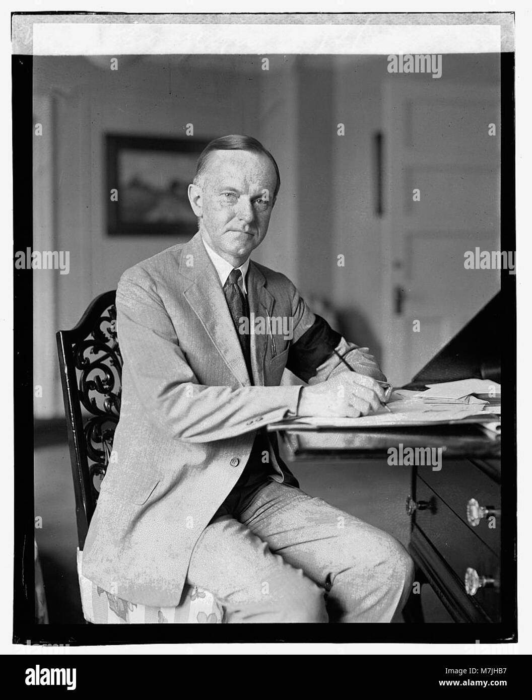 A historical image from August 4, 1923, capturing President Calvin ...