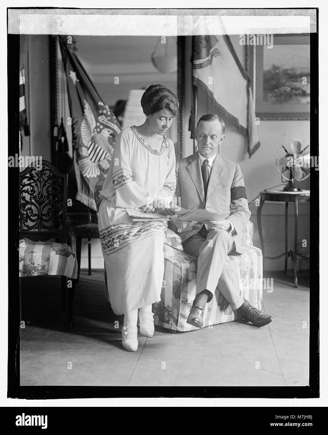 Photograph of President Calvin Coolidge and his wife, Grace Coolidge ...