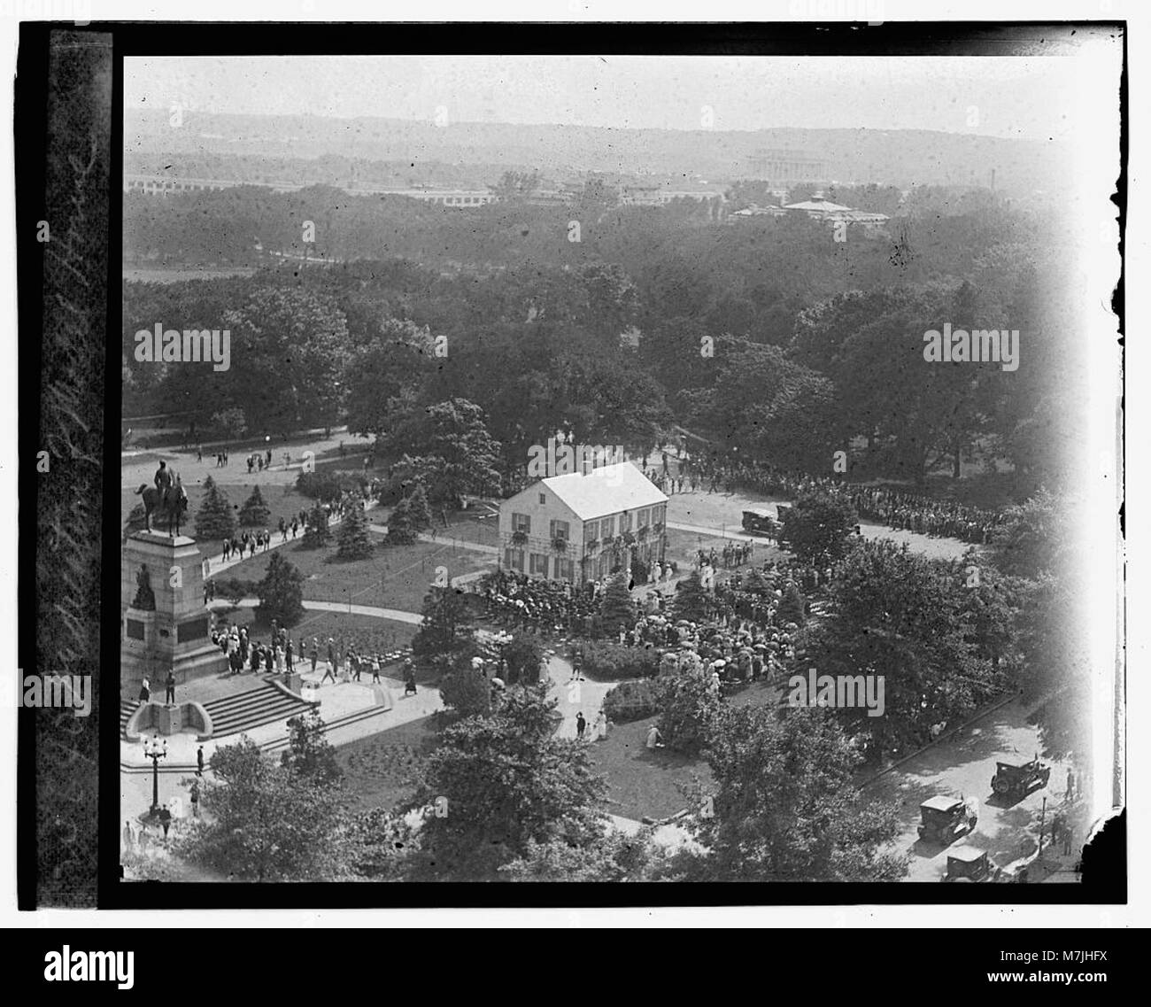A scene from the dedication of a model house, marking a milestone in ...
