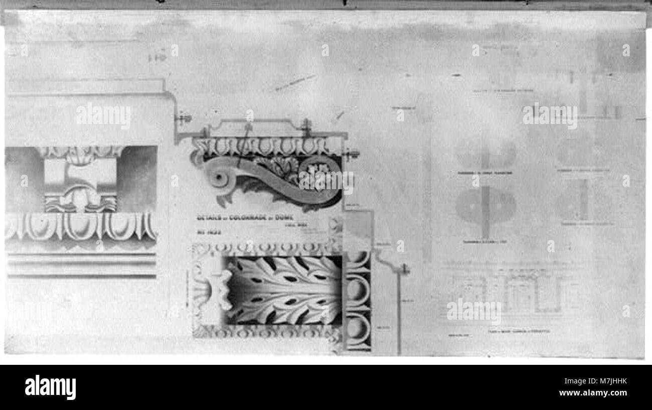 This photograph captures the detailed architecture of a colonnade ...