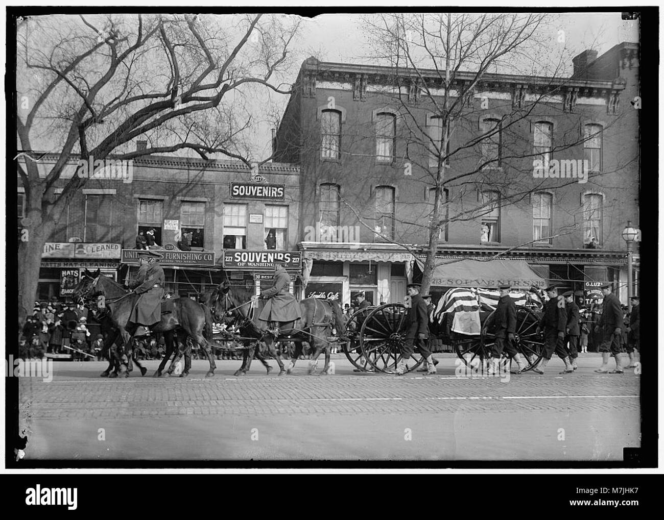 A photograph of Admiral George Dewey during a procession on ...