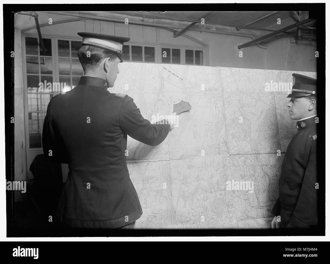 A photograph of high school cadets under the instruction of a military ...