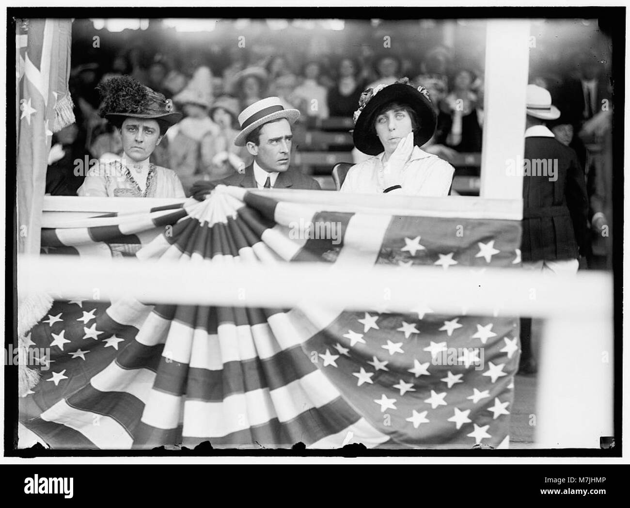 A photograph of a horse show featuring prominent figures Miss Helen ...