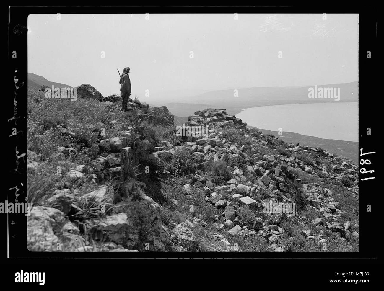 Photograph of the remains of the Western Gate at Gamala, located east ...