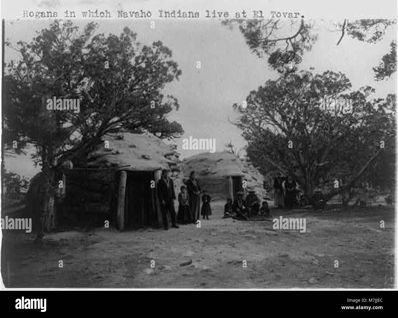 Hogans, traditional Navajo homes, located near El Tovar, Arizona ...