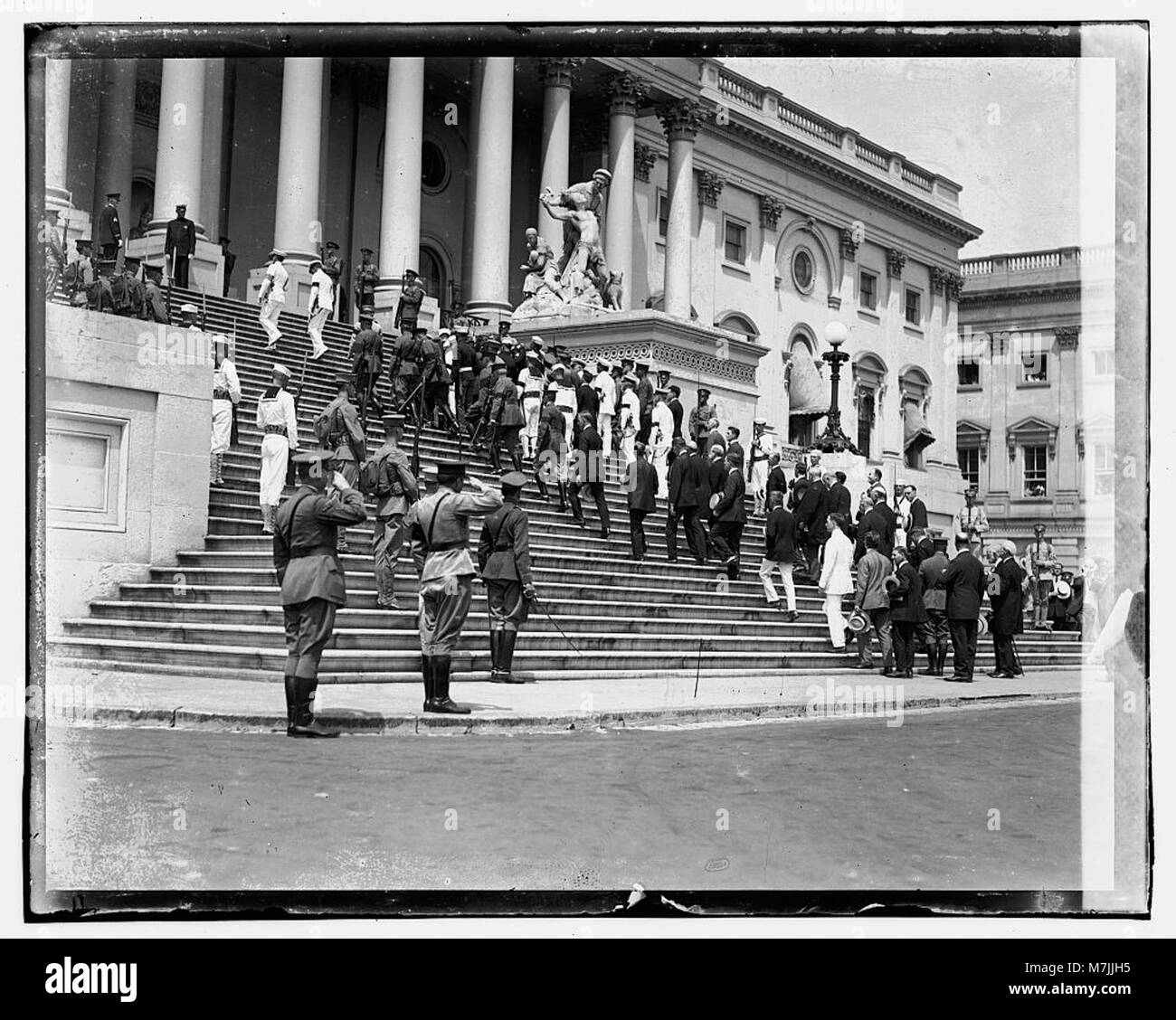 A photograph documenting the funeral of Warren Harding, the 29th U.S ...