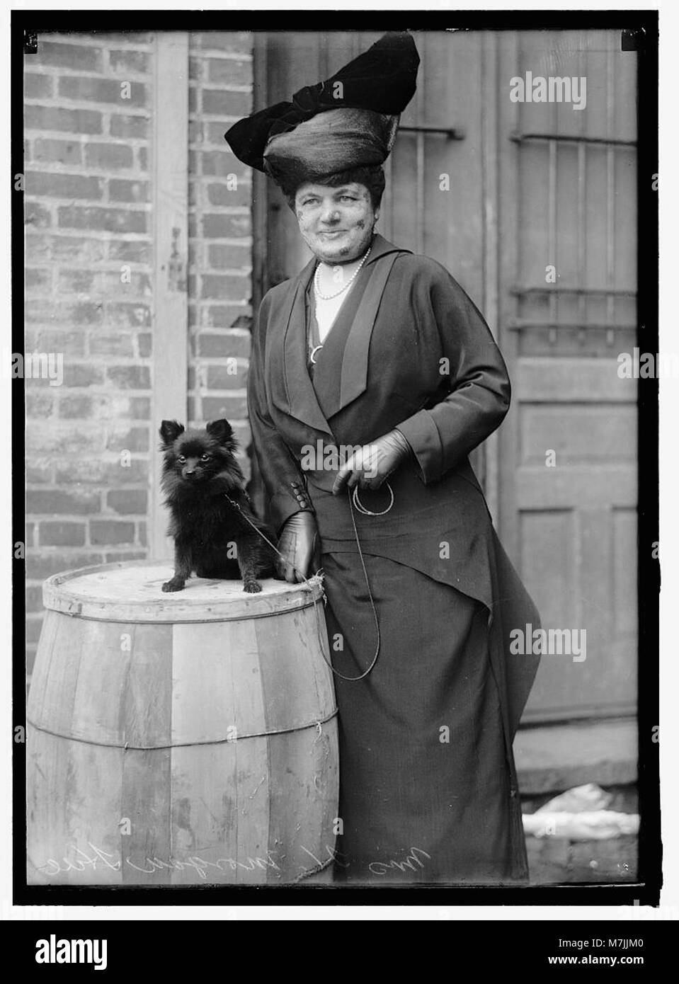 A photograph of Mrs. H.M. Hill at a dog show, highlighting the event's ...