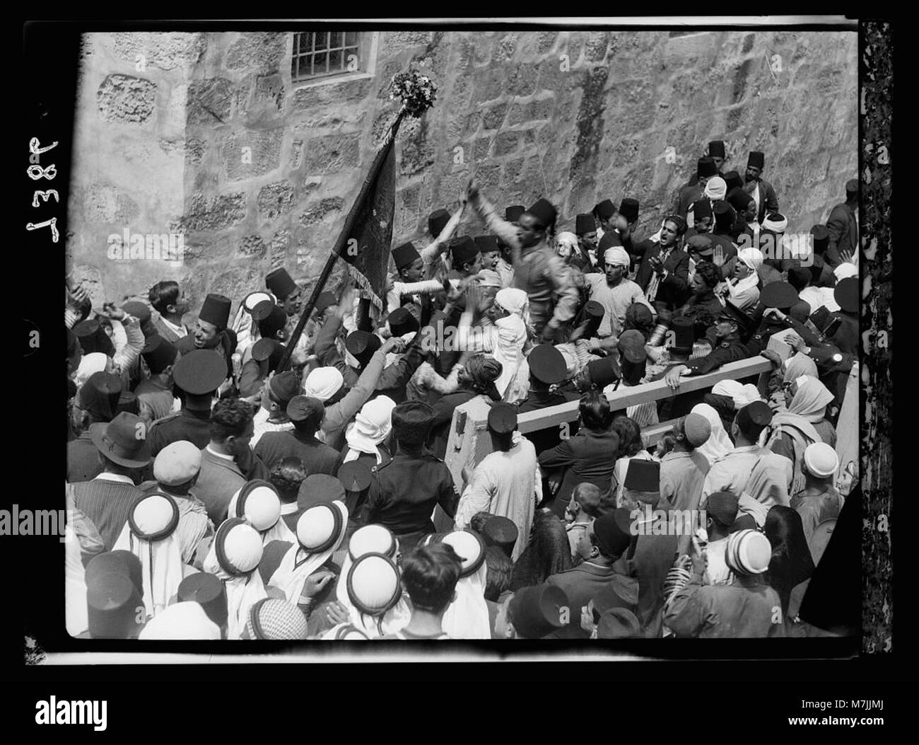 Crowds gathered during the Holy Fire event, a religious gathering ...