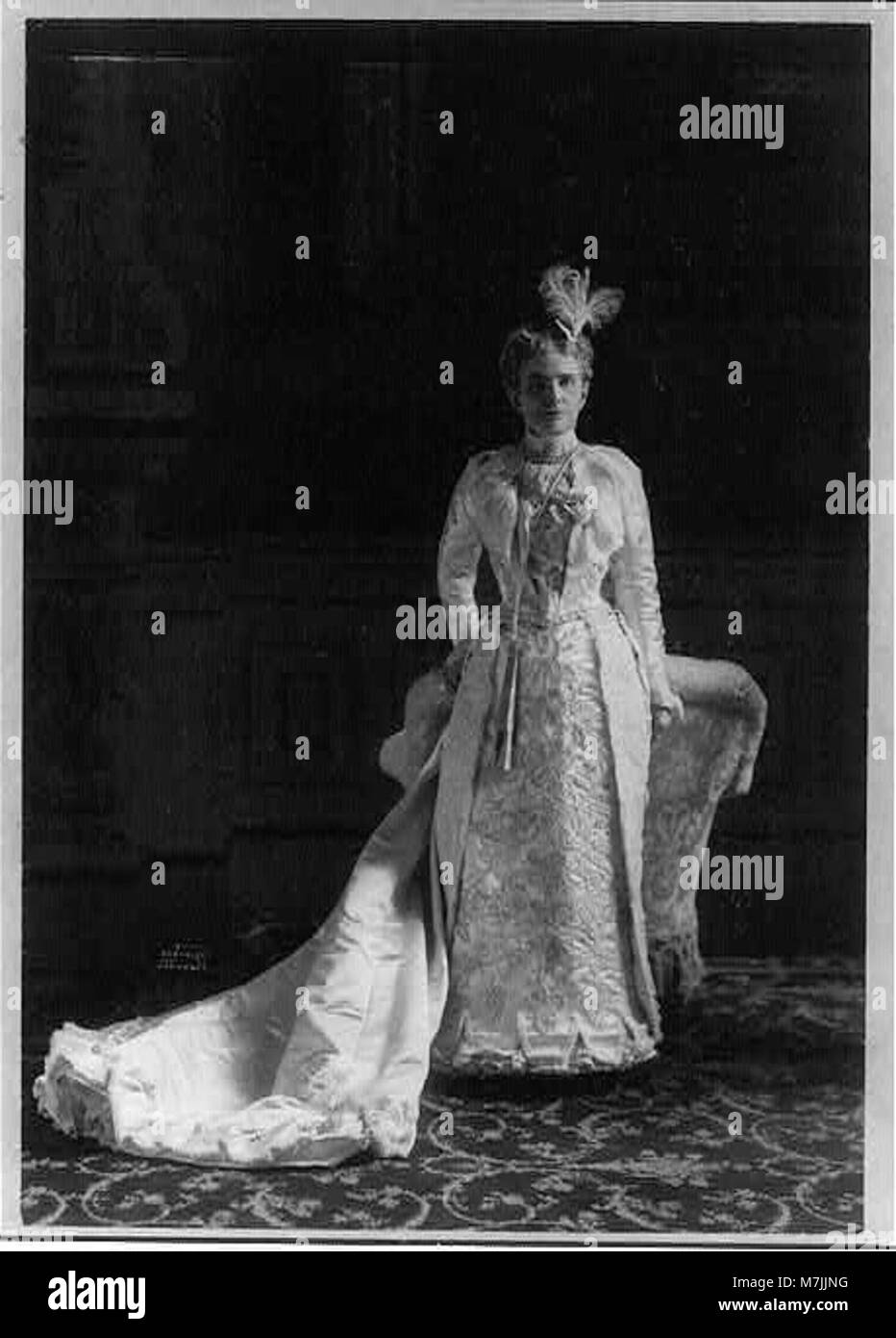 A portrait of Ida Saxton McKinley, wife of William McKinley, the 25th ...
