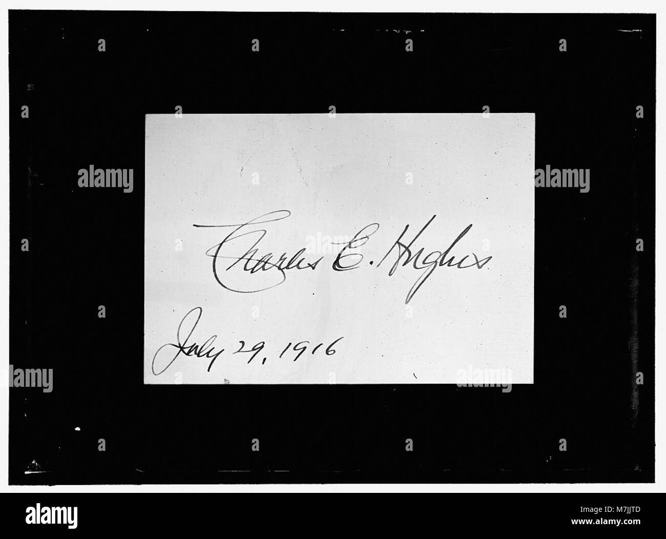 The signature of Charles Evans Hughes, an influential U.S. Supreme ...