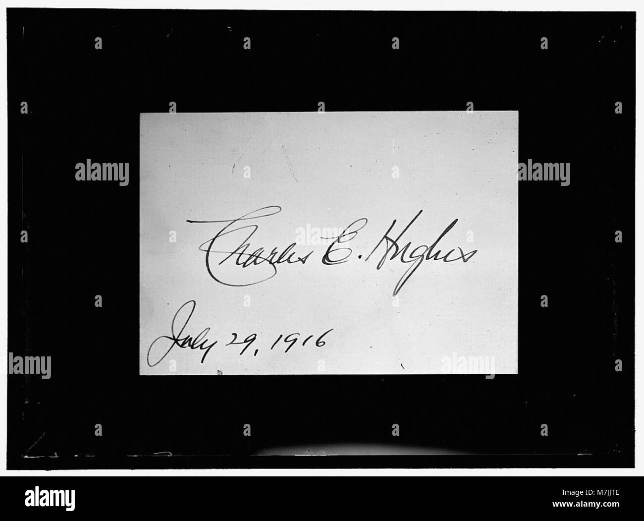 The signature of Charles Evans Hughes, a prominent American politician ...