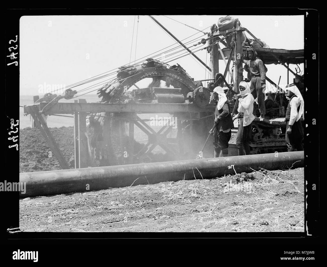 A close-up photograph of a trench digger used by the Iraq Petroleum ...