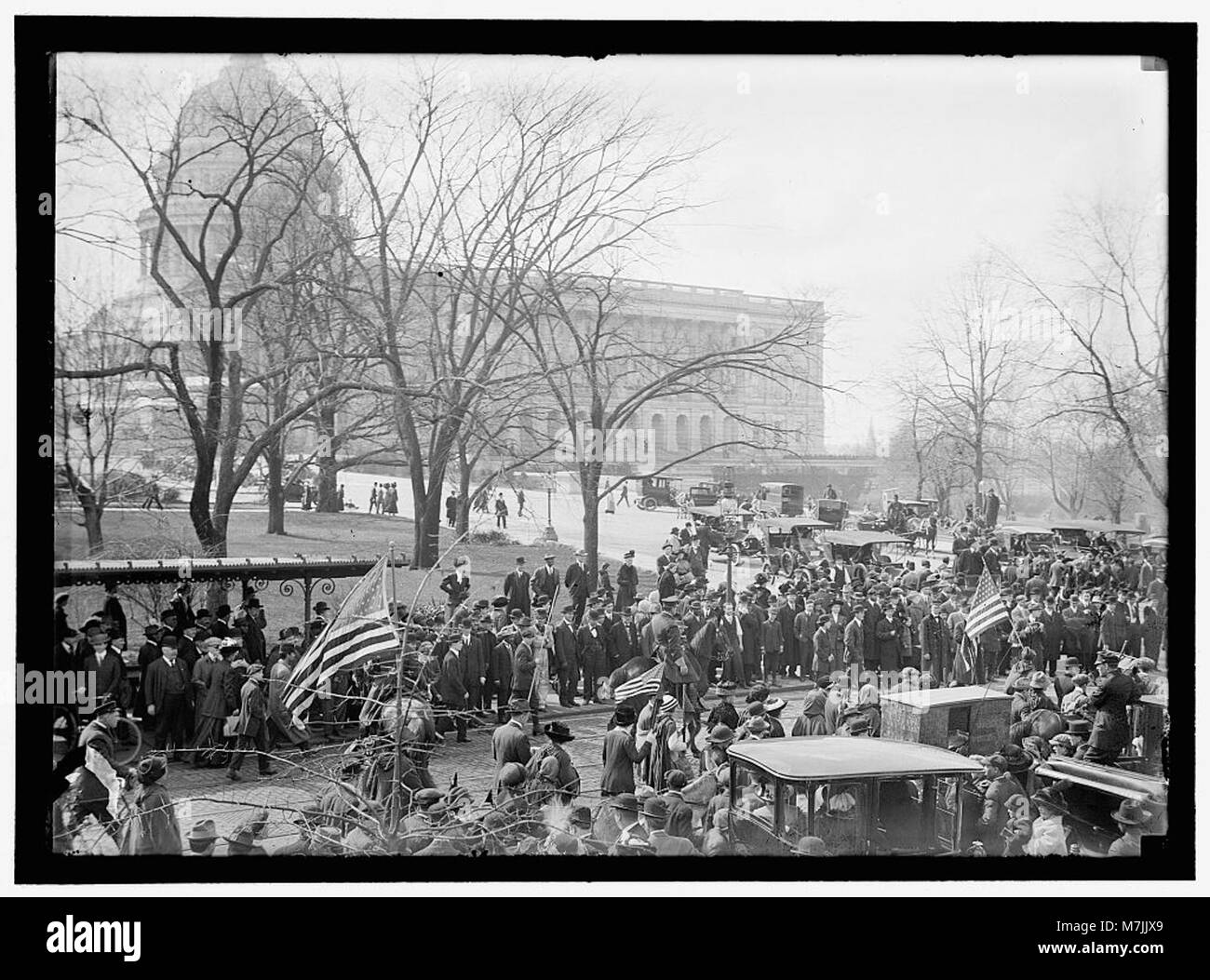 Large crowds gathering for an inaugural ceremony, marking a significant ...